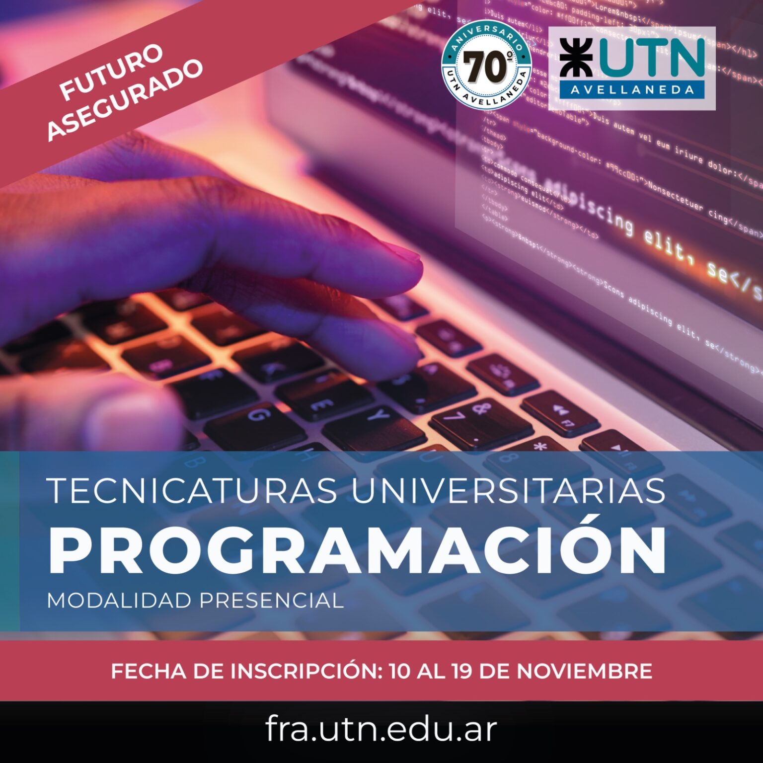LA UTN AVELLANEDA ABRE LA INSCRIPCIÓN A LA TECNICATURA UNIVERSITARIA EN PROGRAMACIÓN, MODALIDAD ...